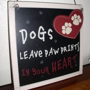 Target | Accents | Dogs Leave Paw Prints In Your Heart Wall Plaque ...